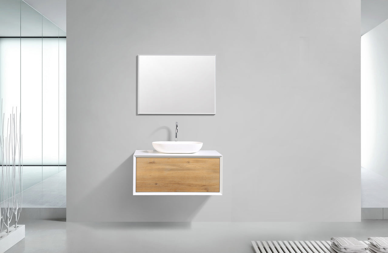 Venice White Single Sink Bathroom Vanity | The Flooring Factory