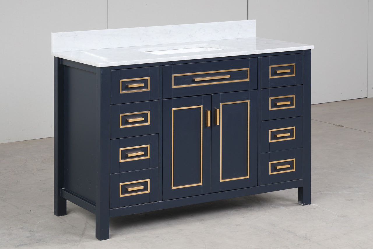 Venetian Blue Single Sink Bathroom Vanity | The Flooring Factory