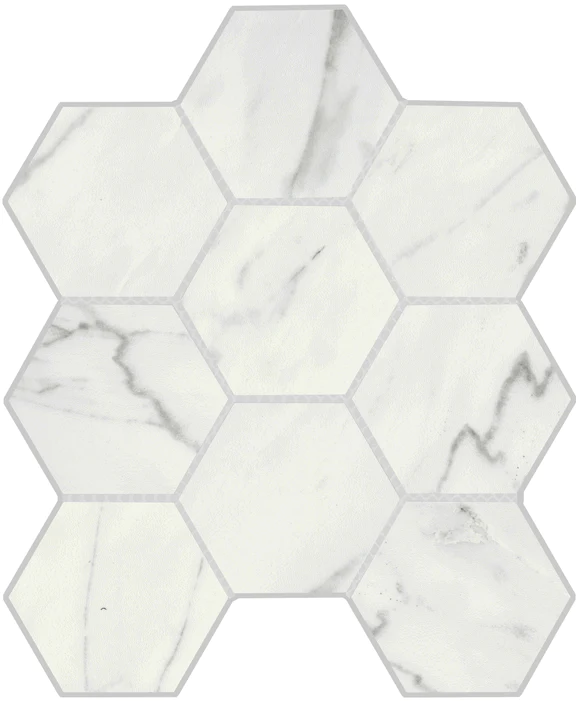 Vara - 3" Hex Mesh Mosaic Glazed Porcelain Tile by Emser | The Flooring ...